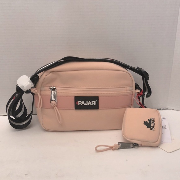 Pajar | Bags | Pajar Nwt Cross Body Bag Pink And Black Strap | Poshmark